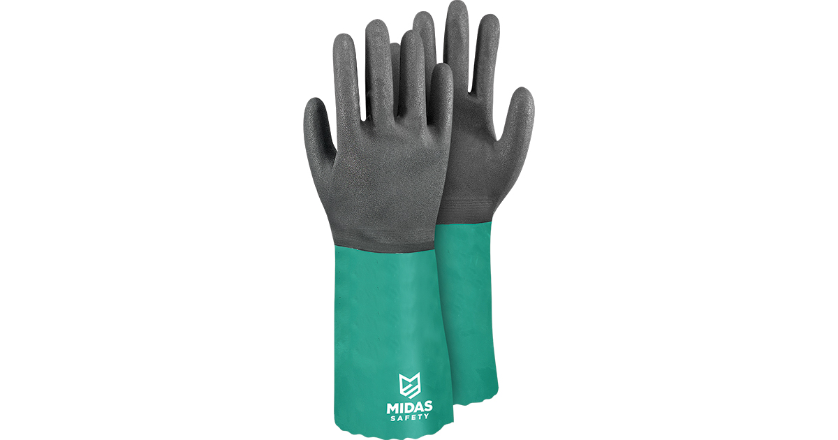 Chemical Resistant Nitrile Gauntlet, Type A, (FTS) | Dipped C&S Glove ...